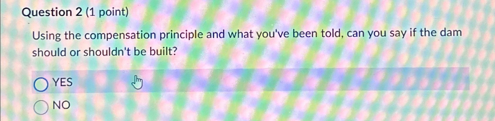 Solved Question 2 (1 ﻿point)Using the compensation principle | Chegg.com