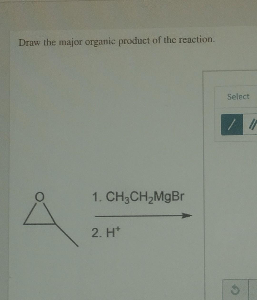 Solved Draw the major organic product of the reaction. | Chegg.com