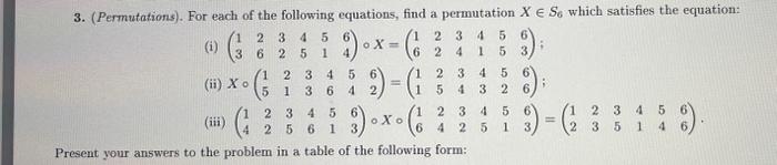 Solved 3. (Permutations). For each of the following | Chegg.com