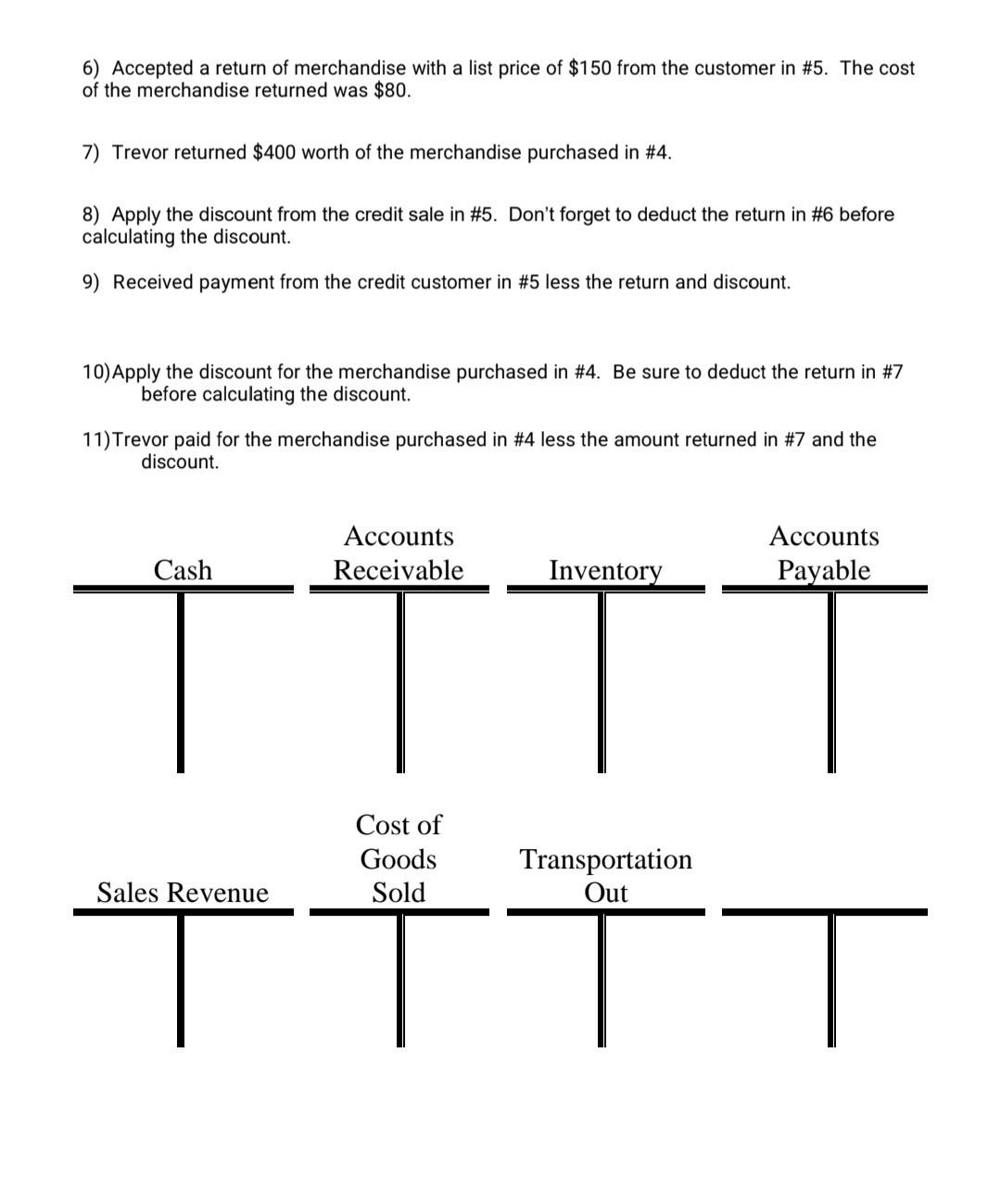 Solved a) After completing Exercise One, calculate the | Chegg.com