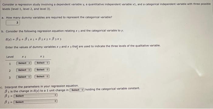 Solved Consider a regression study involving a dependent | Chegg.com