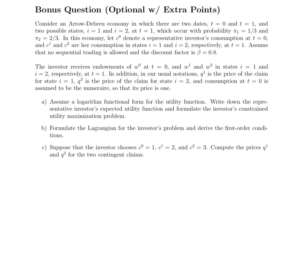 Solved Bonus Question (Optional w/ ﻿Extra Points)Consider an | Chegg.com