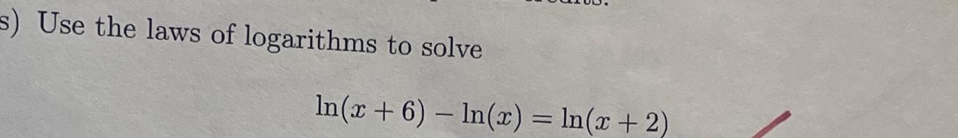 Solved Use the laws of logarithms to | Chegg.com