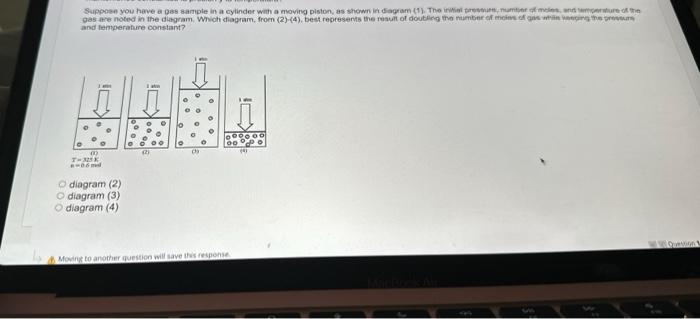 Solved Suppose you have a gas sample in a cylinder with a | Chegg.com