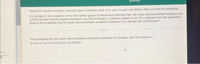 Solved Determine Whether The Finite Correction Factor Should