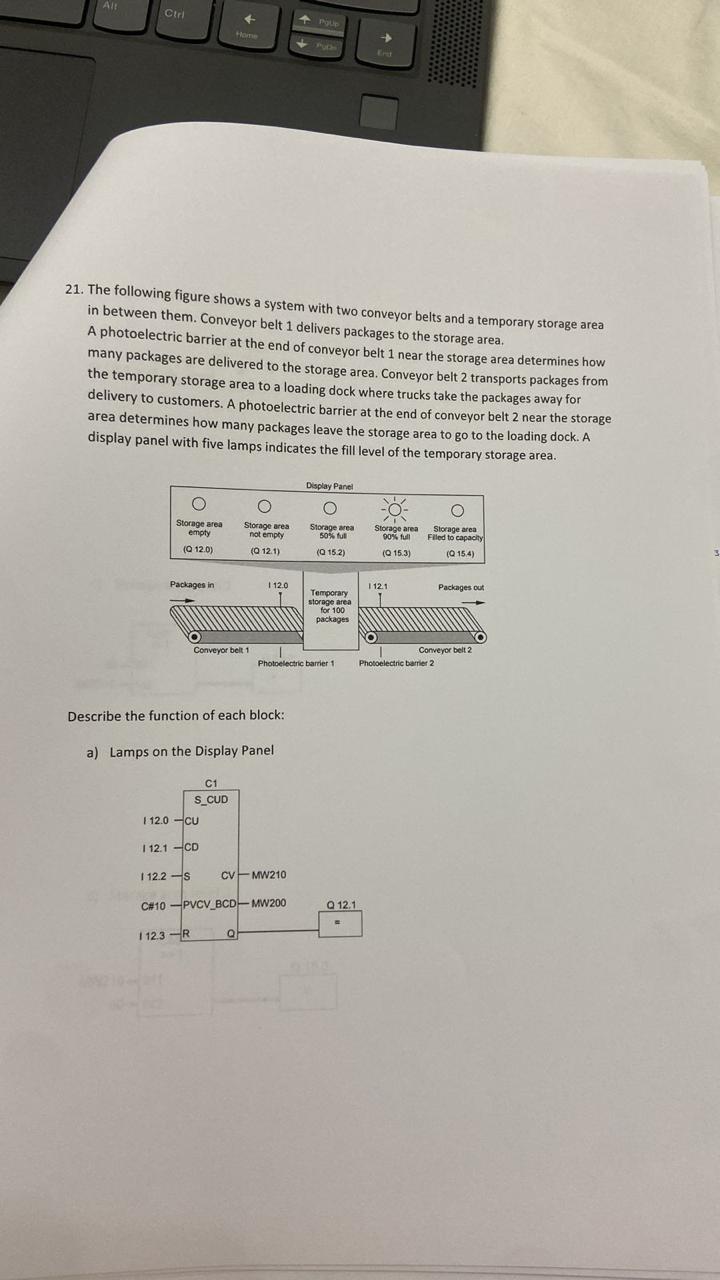 Solved The following figure shows a system with two conveyor | Chegg.com