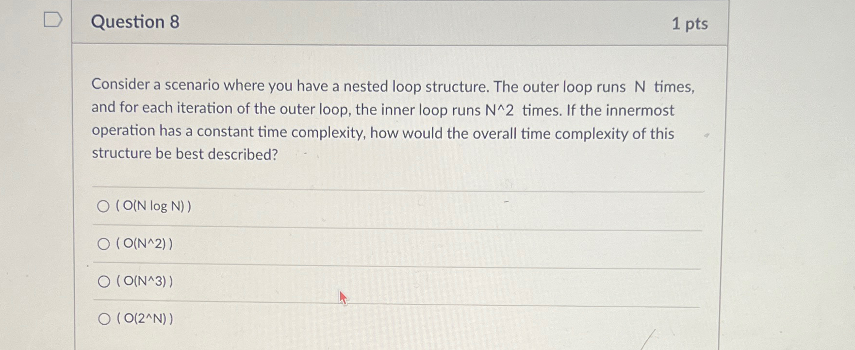 Solved Question 81 ﻿ptsConsider a scenario where you have a | Chegg.com