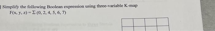 Solved Simplify the following Boolean expression using | Chegg.com
