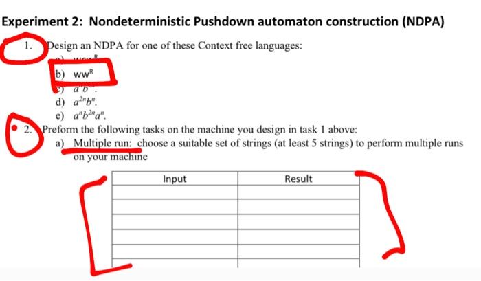 Solved I need the first question to be design an ndpa for | Chegg.com