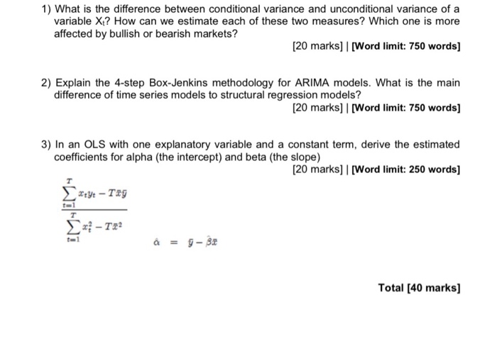 Solved 1) What is the difference between conditional | Chegg.com