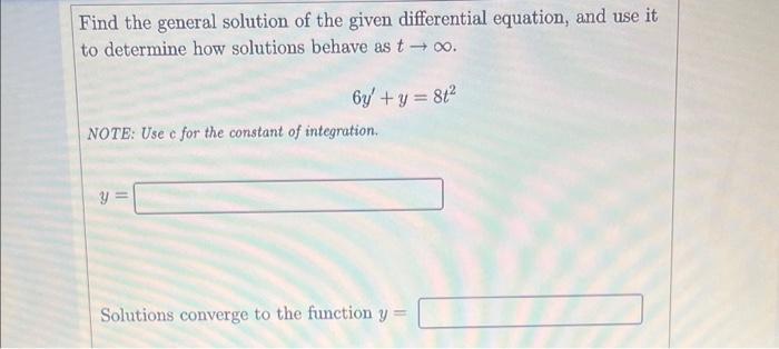 Solved Find the general solution of the given differential | Chegg.com