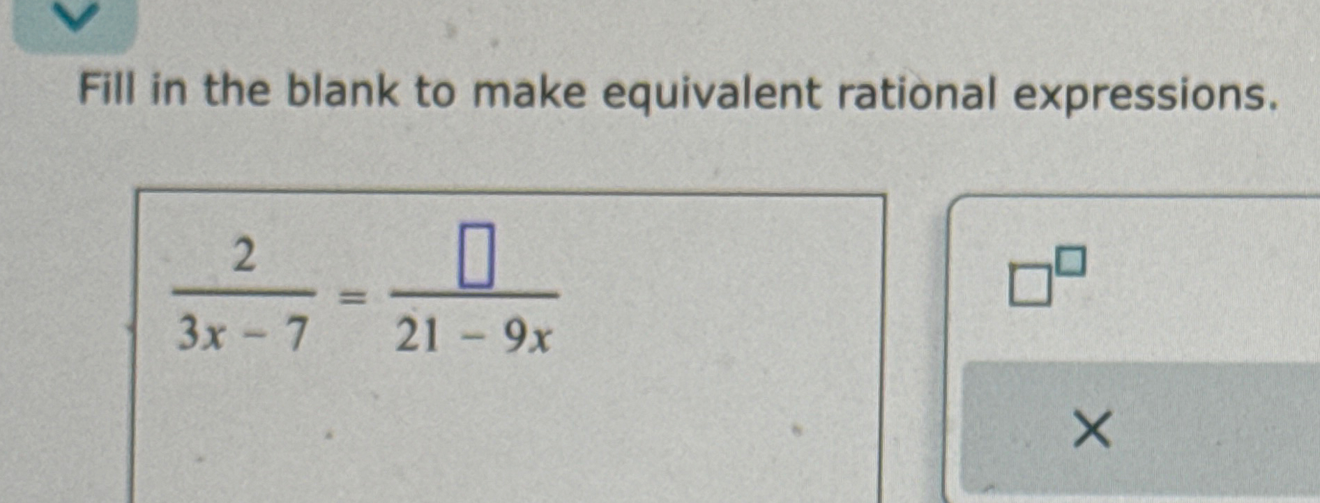 Solved Fill in the blank to make equivalent rational | Chegg.com