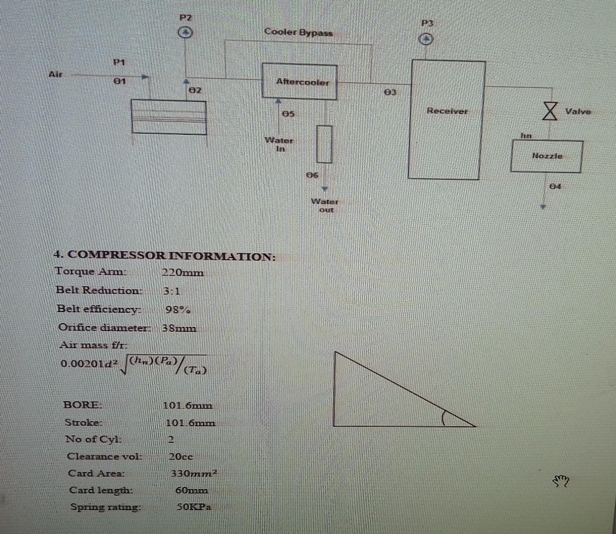 4. COMPRESSOR INFORMATION: Torque Ama : 220 mm Belt | Chegg.com