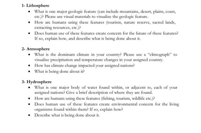 Solved 1- Lithosphere - What is one major geologic feature | Chegg.com