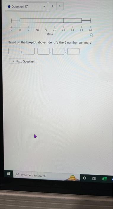 Solved Based on the boxplot above, identify the 5 number | Chegg.com