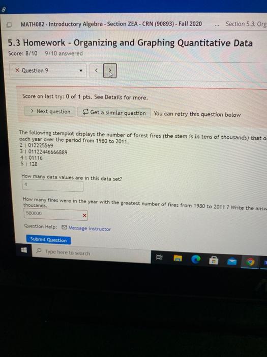 Solved MATH082 - Introductory Algebra - Section ZEA - CRN | Chegg.com