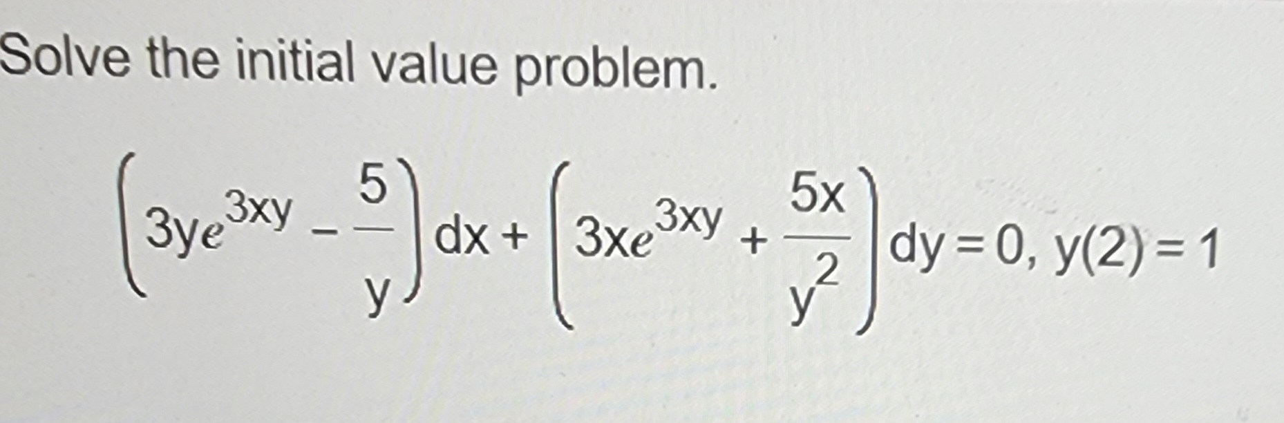 Solved Solve the initial value | Chegg.com