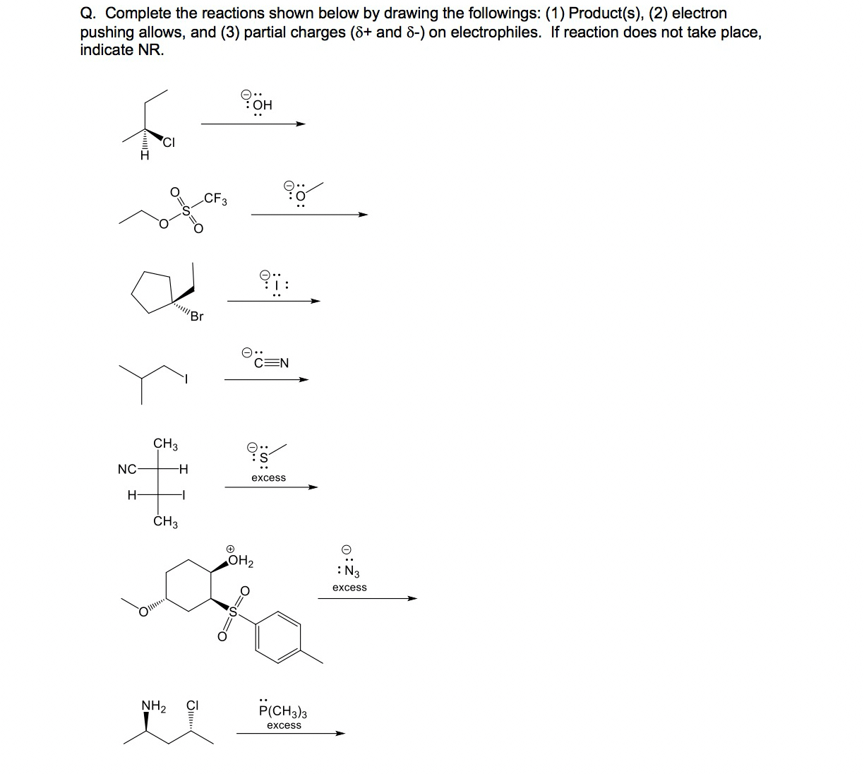 Solved Complete the reactions shown below by drawing the | Chegg.com