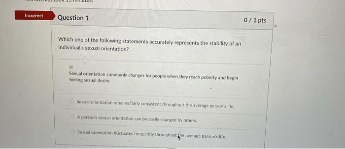 Solved 0/1 pts Incorrect Question 8 Which of the following | Chegg.com Solved 0/1 pts Incorrect Question 8 Which of the following | Chegg.com