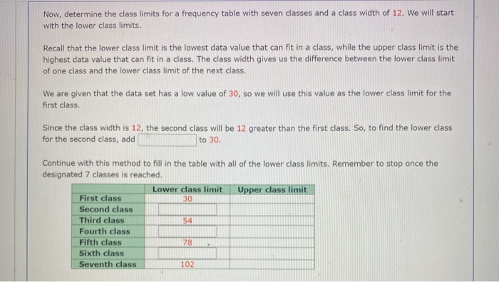 Solved A data set with whole numbers has a low value of 30 | Chegg.com