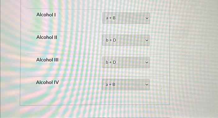 Solved For each alcohol (I though IV) select which Grignard | Chegg.com