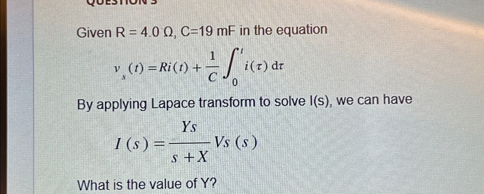 Solved Given R=4.0Ω,C=19mF ﻿in the | Chegg.com