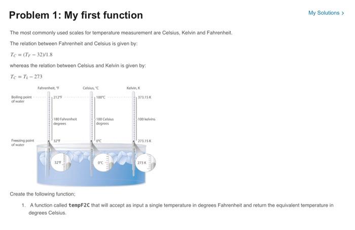 Solved Matlab problem Problem 1: My first function The most | Chegg.com