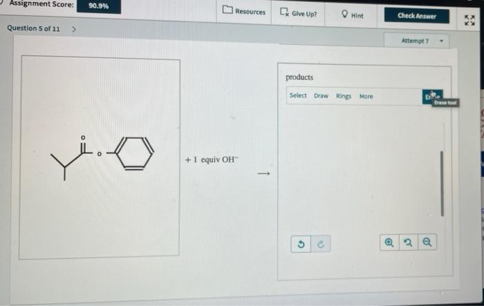 Solved Assignment Score: 90.9% Resources Give Up? Hint Check | Chegg.com