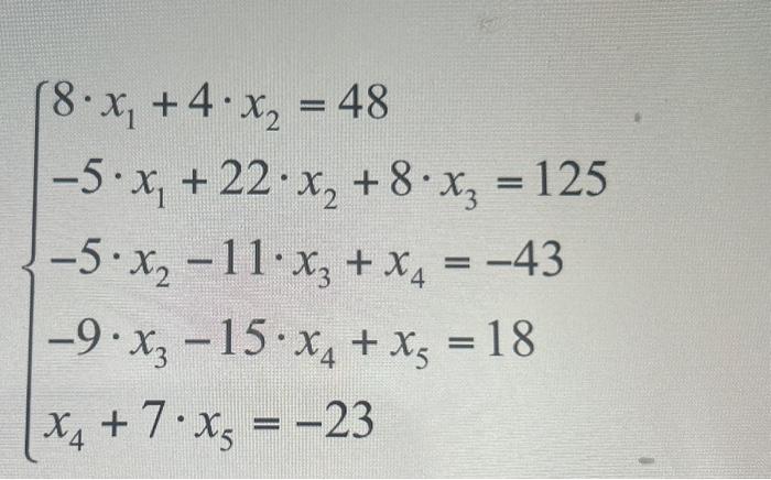 Solved Solve the system of linear algebraic equation with | Chegg.com
