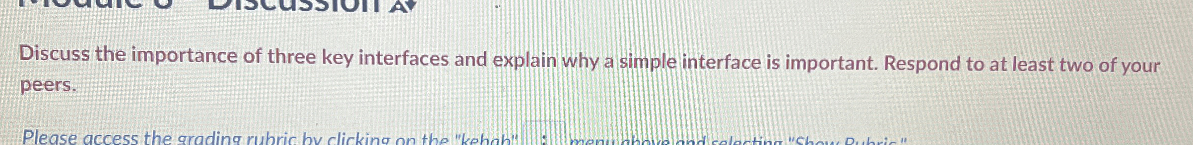 Solved Discuss the importance of three key interfaces and | Chegg.com