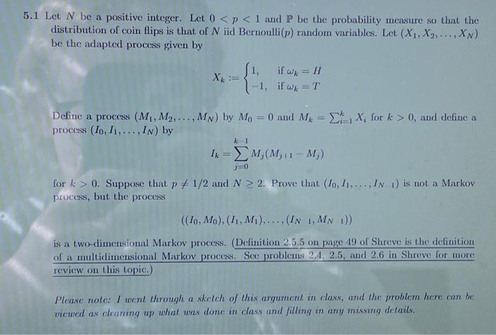 Solved 5.1 Let N be a positive integer. Let 0