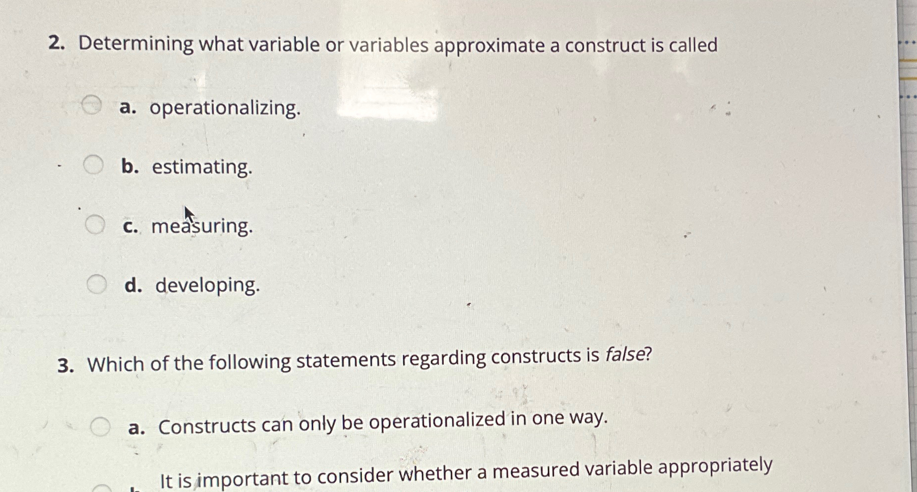 Solved Determining what variable or variables approximate a | Chegg.com