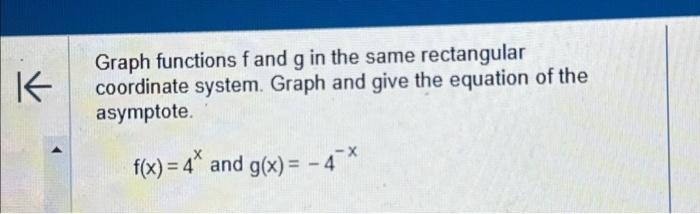 Solved K Graph functions f and g in the same rectangular | Chegg.com