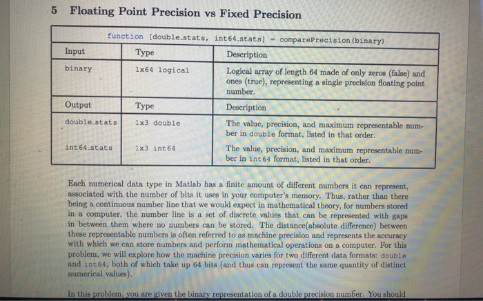 5 Floating Point Precision vs Fixed Precision | Chegg.com