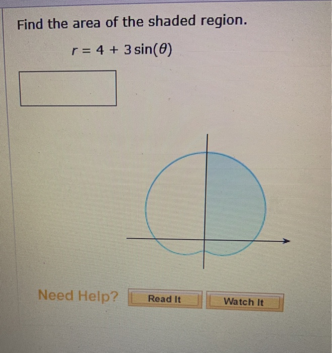 Solved Find the area of the shaded region. p = sin(20) Need | Chegg.com