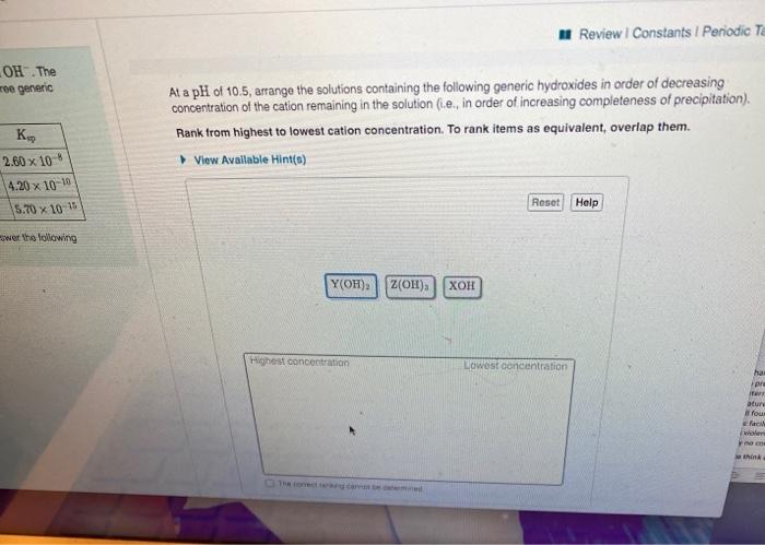 Solved Part A The hydroxide ion has the formula OH The | Chegg.com