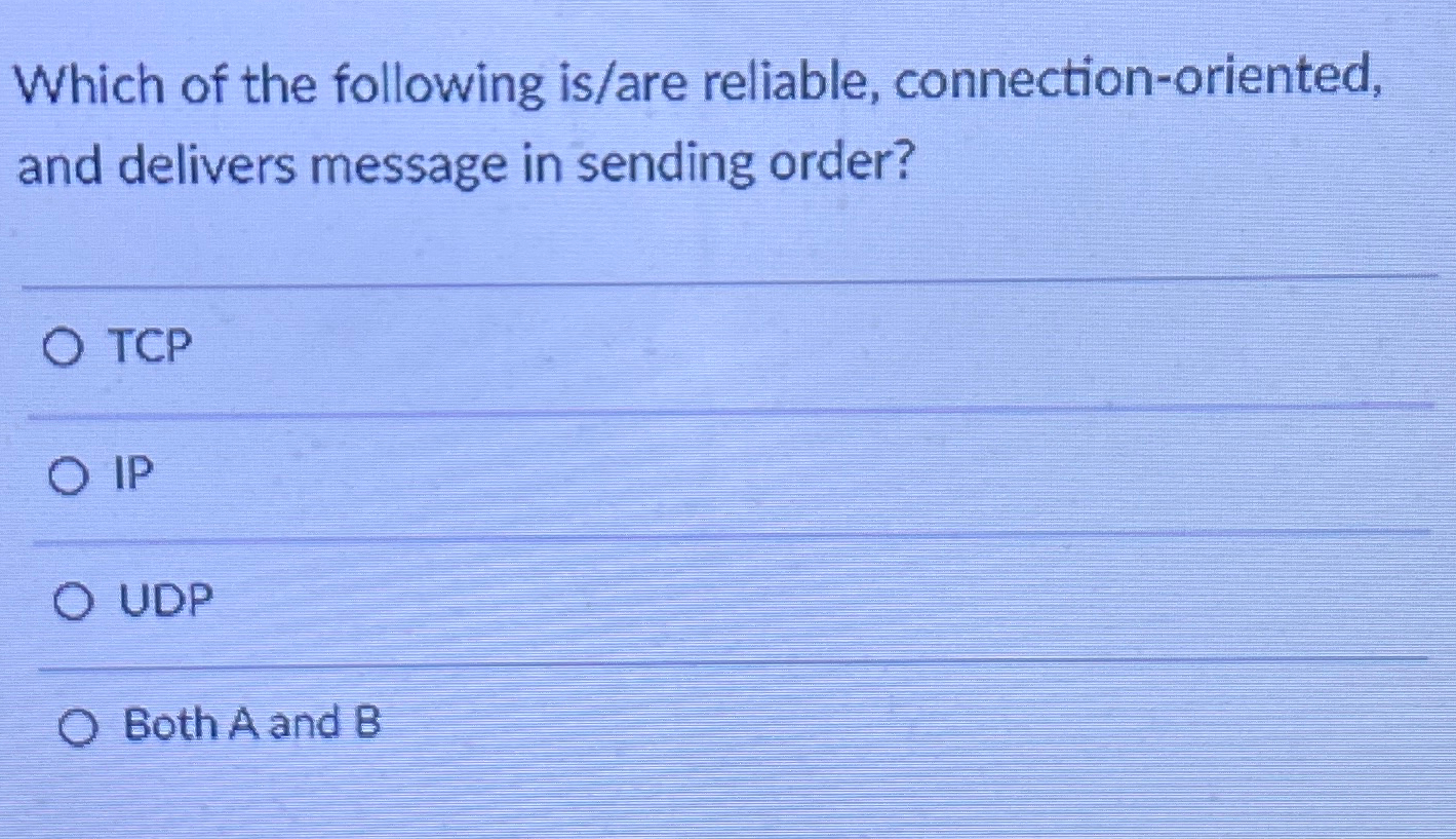 Solved Which of the following is/are reliable, | Chegg.com