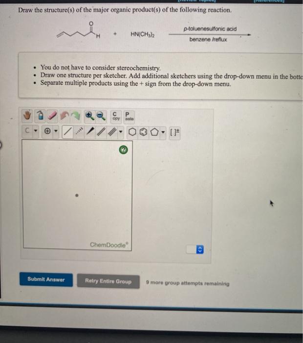 Solved Draw the structure(s) of the major organic product(s) | Chegg.com