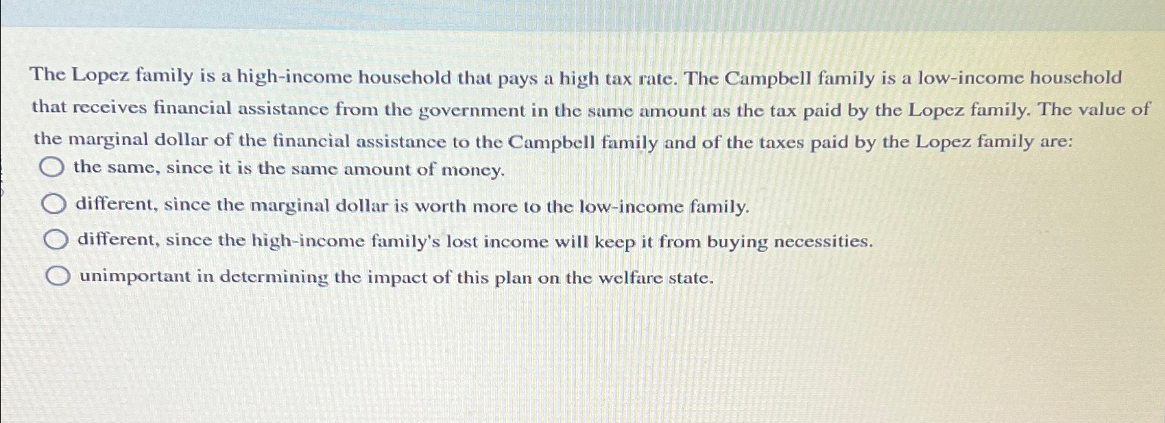 Solved The Lopez family is a high-income household that pays | Chegg.com