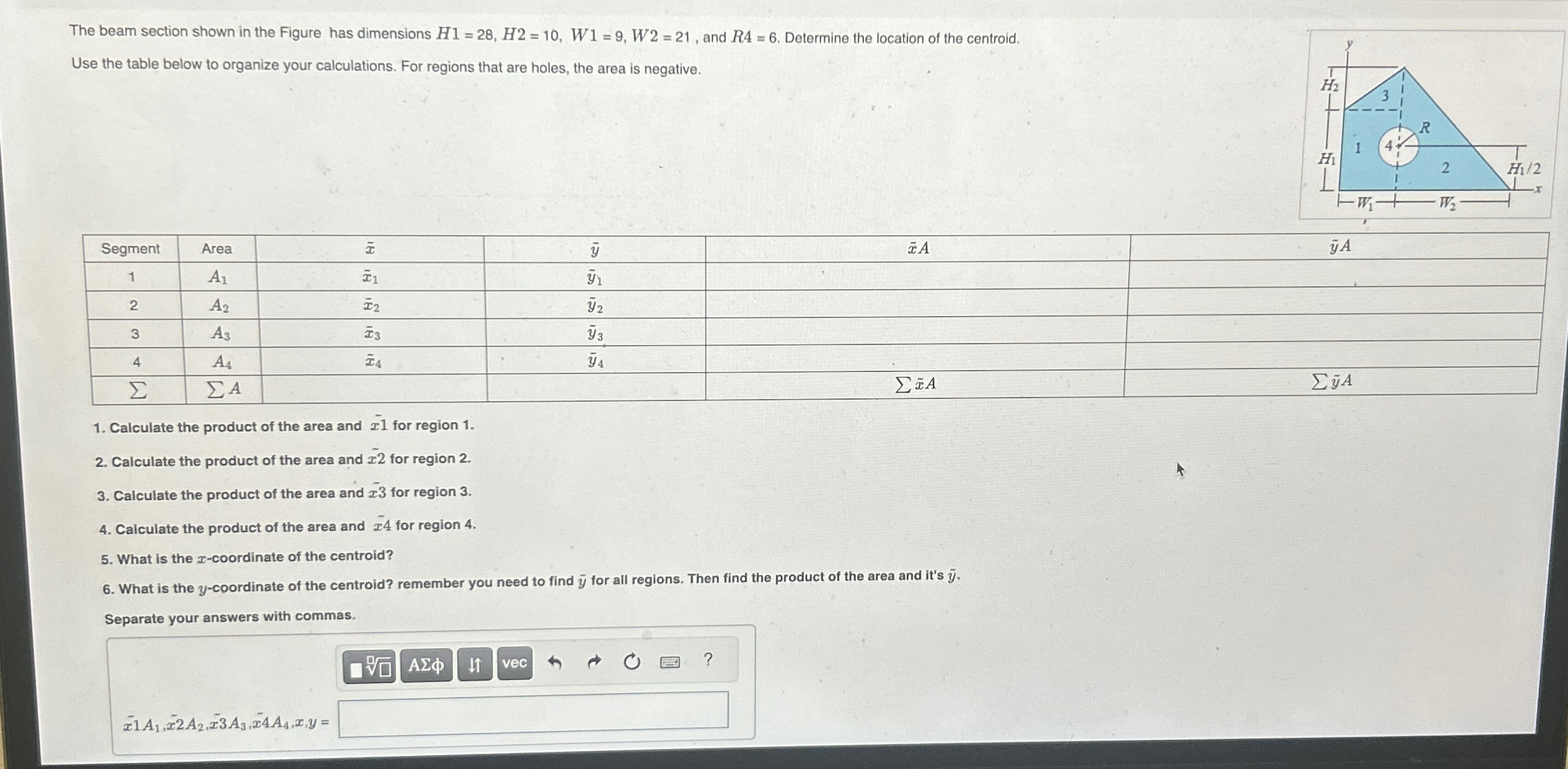 Solved The beam section shown in the Figure has dimensions | Chegg.com