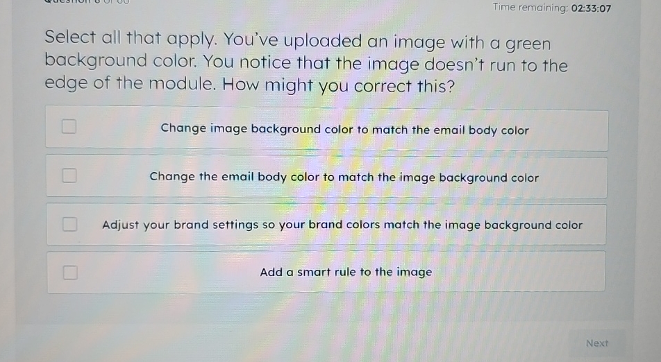 Solved Time remaining: 02:33:07Select all that apply. You've | Chegg.com Solved Time remaining: 02:33:07Select all that apply. You've | Chegg.com