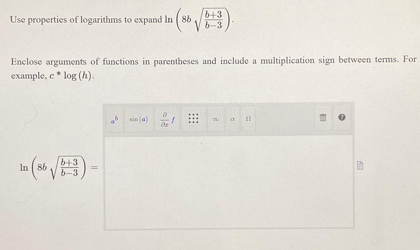 Solved Use properties of logarithms to expand | Chegg.com