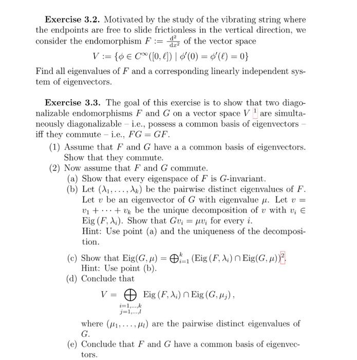Solved Linear Algebra Eigenvalue Eigenvector Eigenspace