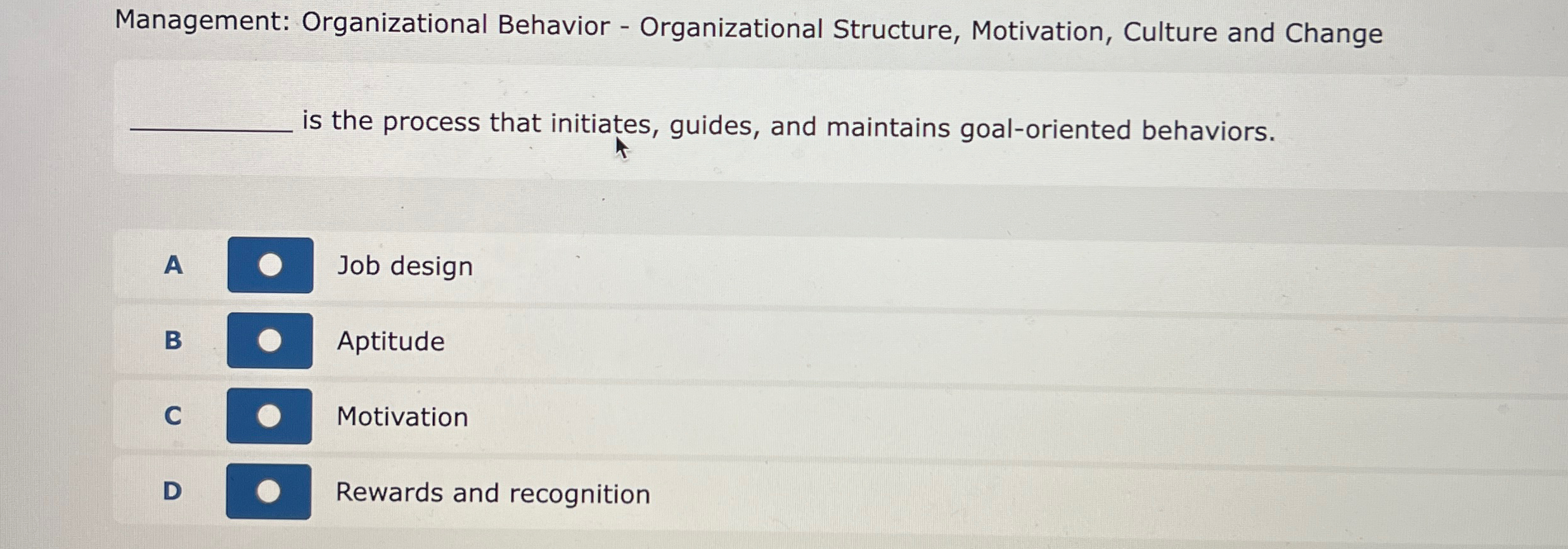 Solved Management: Organizational Behavior - ﻿Organizational | Chegg.com