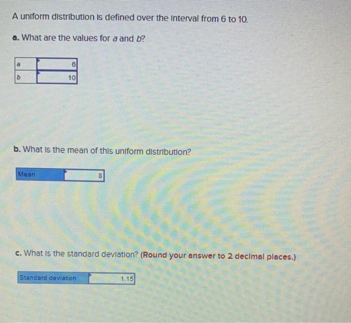 Solved A uniform distribution is defined over the interval | Chegg.com