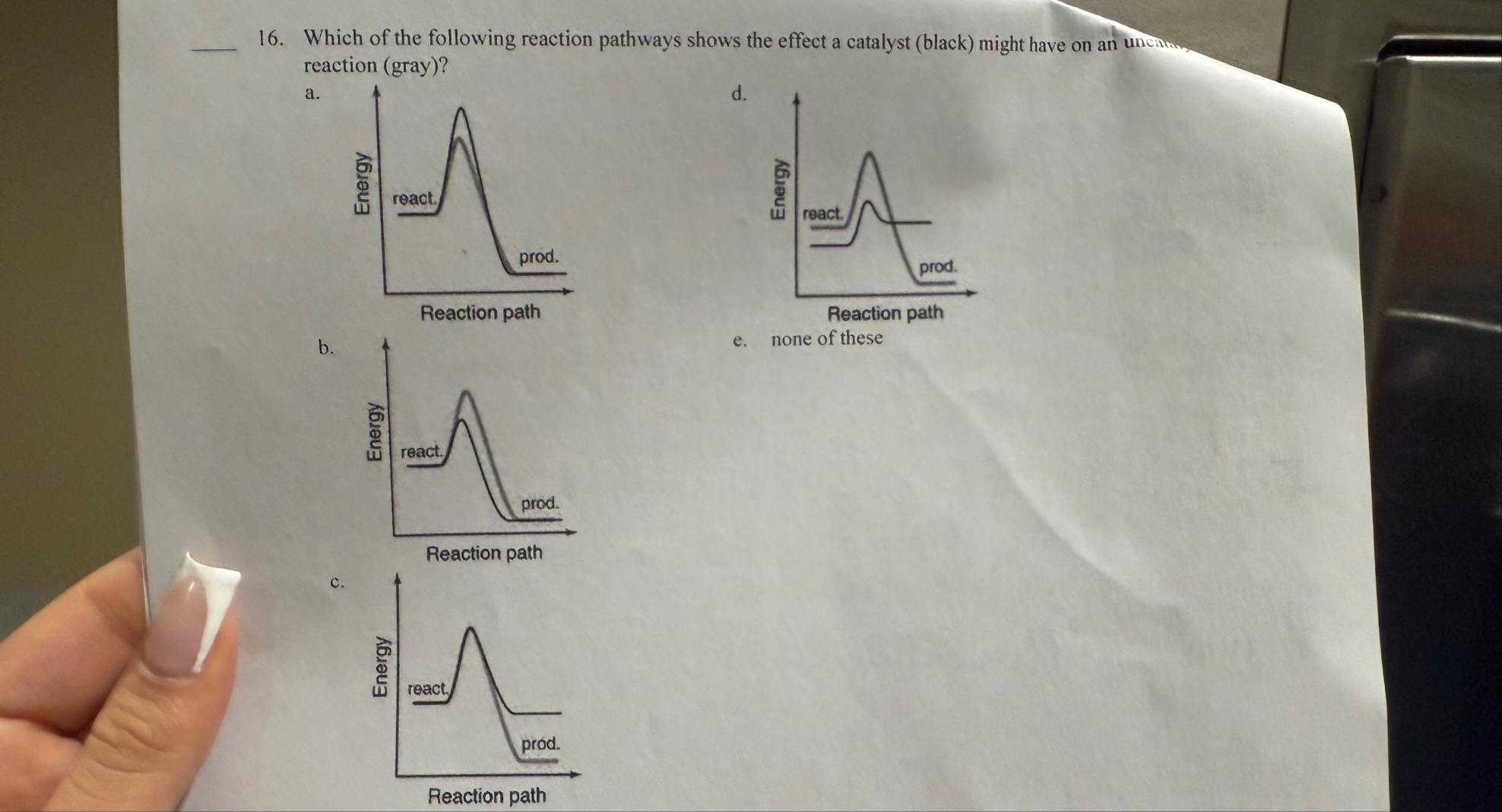 Solved Which of the following reaction pathways shows the | Chegg.com
