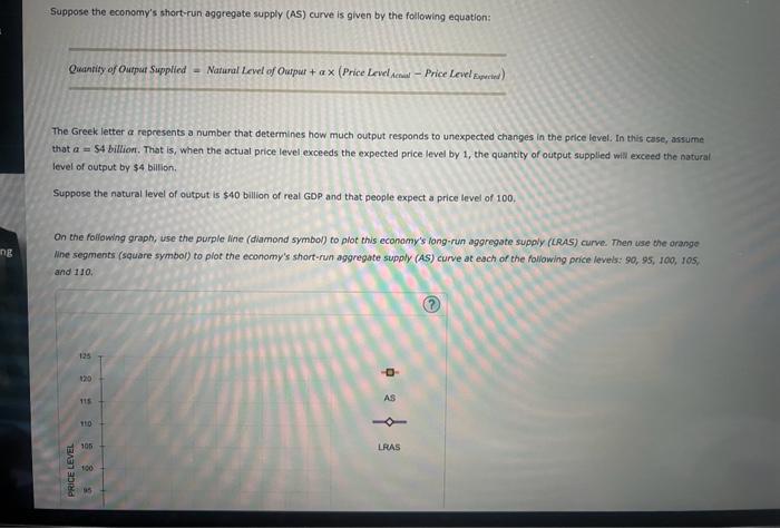 Solved In the short run, the quantity of output supplied by | Chegg.com