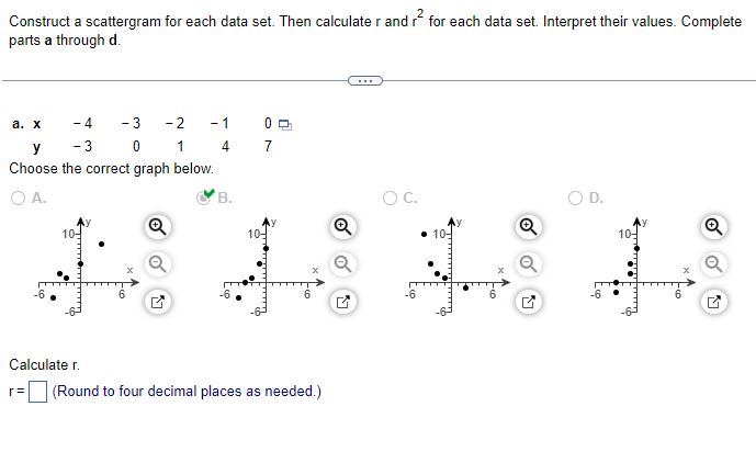 Solved Just need help with the r value. Construct a | Chegg.com