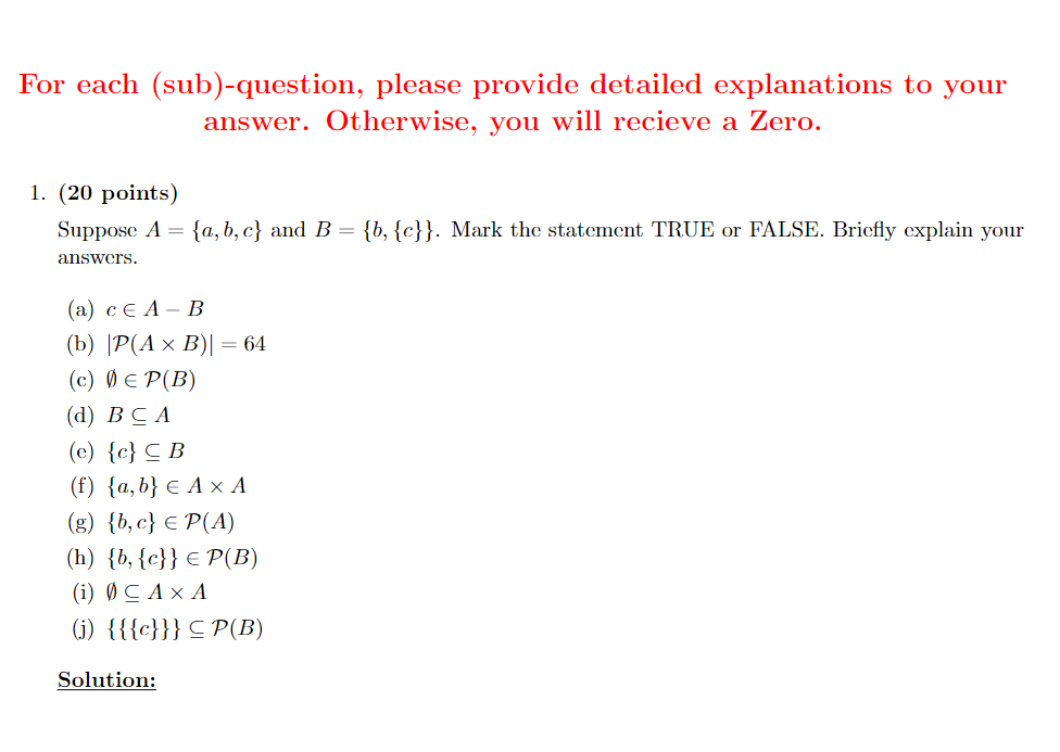 Solved please write the answer in latex format and give an | Chegg.com