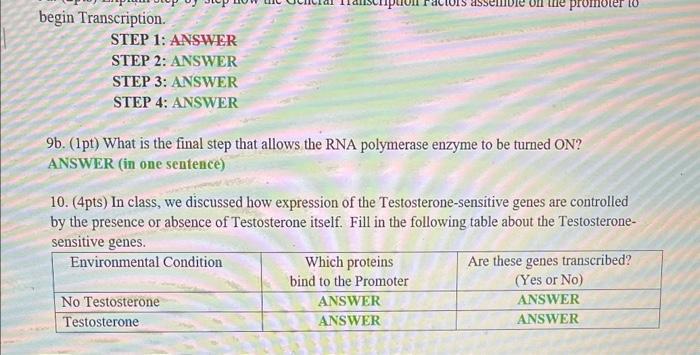 Solved begin Transcription. STEP 1: ANSWER STEP 2: ANSWER | Chegg.com